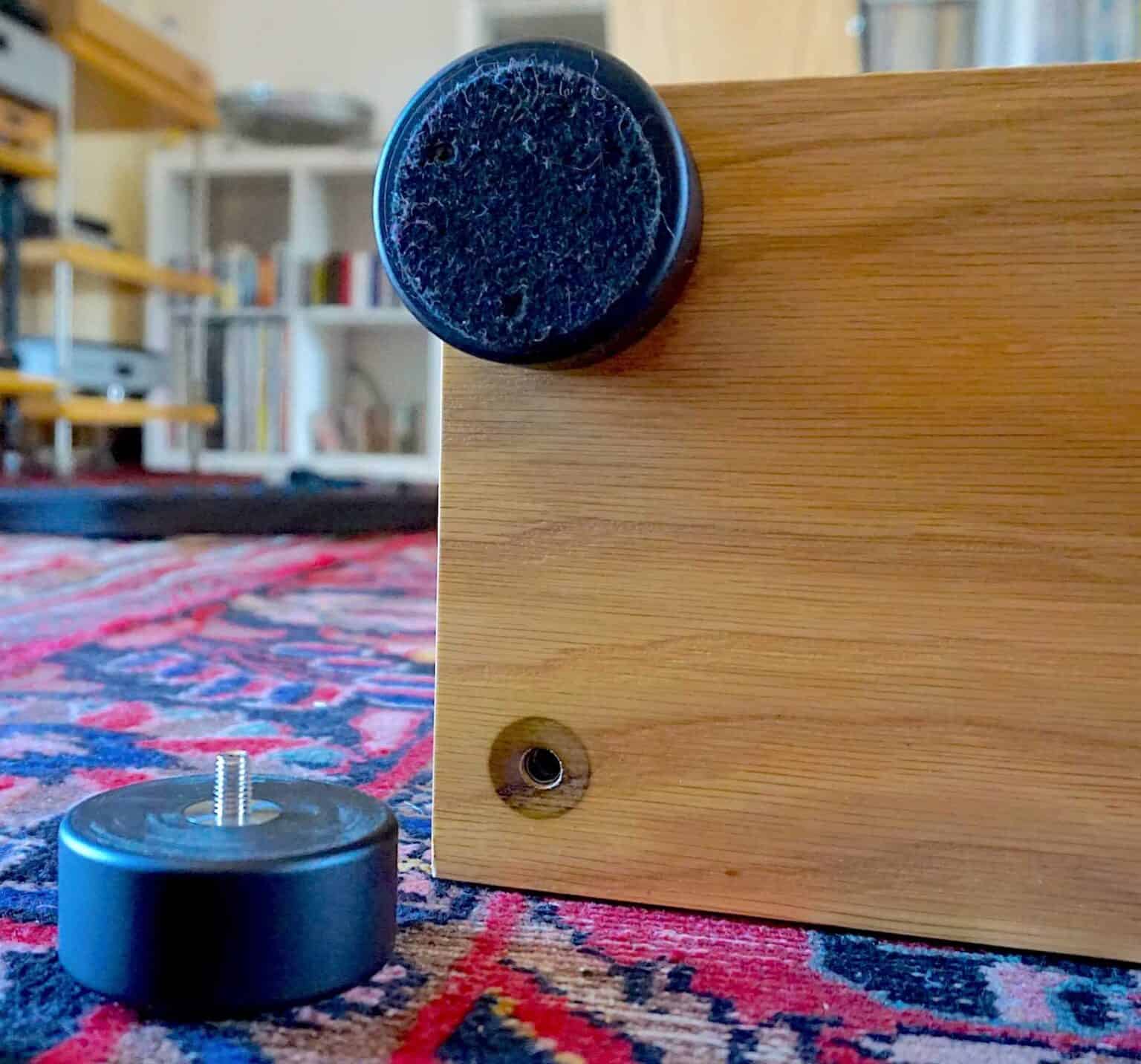 AUVA 50 SPEAKER ISOLATION FEET FROM STACK - The Audiophile Man