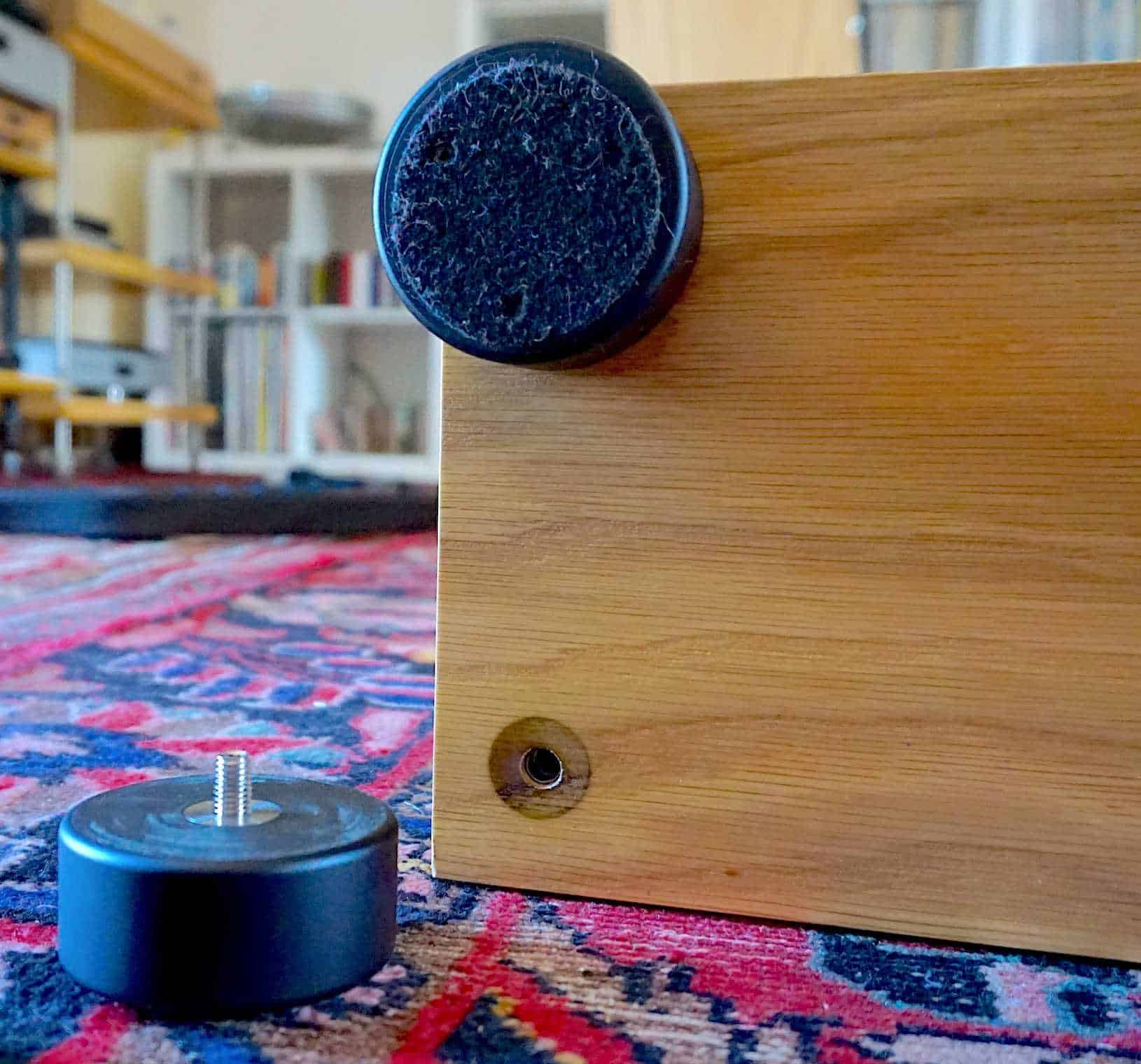 AUVA 50 SPEAKER ISOLATION FEET FROM STACK - The Audiophile Man